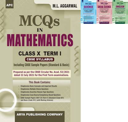 APC Class 10 MCQs In Mathematics + Science + Social Science +English ...