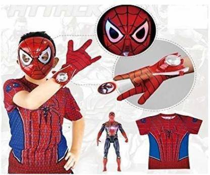 TINY TREASURES Marvel Avengers Spiderman Costume and Gloves with Disc ...