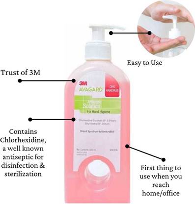 3M Avagard AVAGARD CHG HANDRUB-500ML Hand Rub Bottle - Price in India ...