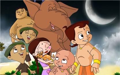 Chhota Bheem Wall Poster For Room With Gloss Lamination D19 Paper Print ...