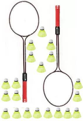 Laksh sports Badminton Set Of 2 Piece Racquet with 20 Piece Plastic ...