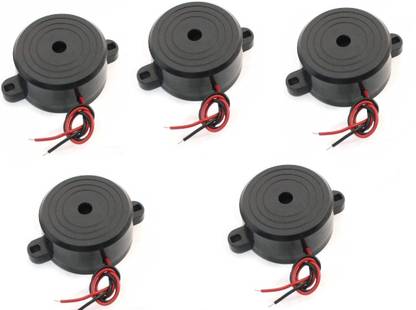 Robocity 5pc 12V Big Buzzer with Small Enclosed Piezo Electronic Buzzer ...