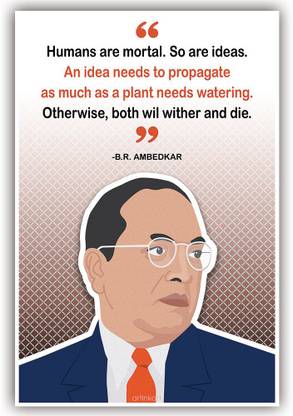 Dr. Bhim Rao Ambedkar Poster Quotes Motivational Inspirational Wall ...