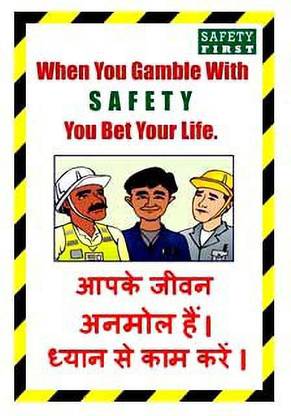 RLDigitalUnits When you gamble with safety you bet your life signboards ...