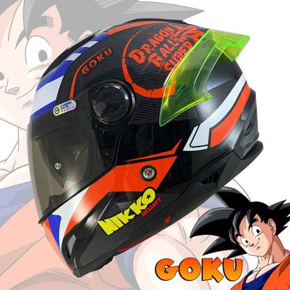 Nikko N-802 S Dragon Ball Super GOKU ( Full Face ) Motorbike Helmet ...
