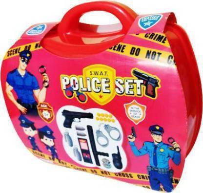 MECDOIT INTERNATIONAL Police Playset Toy for Boys with Handcuff, Mini ...