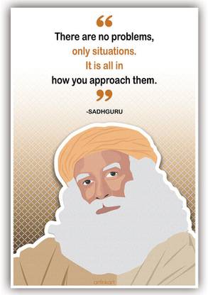 Sadhguru Poster Jaggi Vasudev Quotes Motivational Inspirational Wall ...