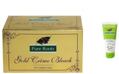 Pure Roots GOLD CREME BLEACH 224 GM AND NEEM FACE WASH 65 ML Price in ...