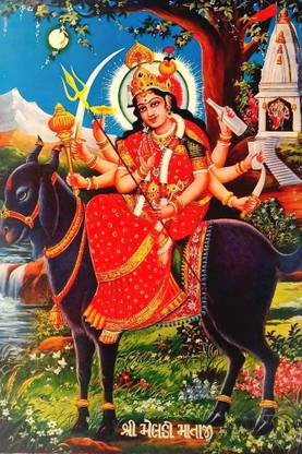 Goddess Meldi Maa Religious Waterproof Vinyl Sticker Poster || (24 inch ...