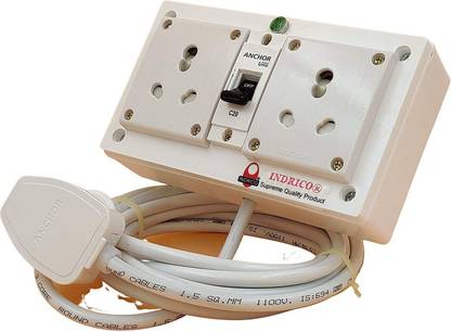 INDRICO 16A Electric Multi Outlet Extension Board Box 2 Socket ...