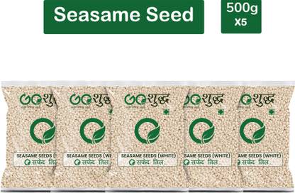 Goshudh Premium Quality Raw Safed Til (White Sesame Seeds)-500gm (Pack ...