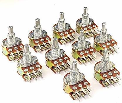 AVS COMPONENTS 47K ohm A47,B47 dual potentiometer, (D-SHAFT) variable ...