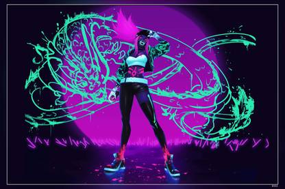 League Of Legends K Da Akali League Of Legends Akali Matte Finish ...