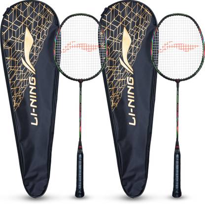 LI-NING XP 2020 Badminton Racket Pack of 2 + 2 Full Covers (Black ...