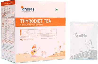 andMe Thyroid Tea for Hypothyroidism- Restore healthy T3, T4 levels, Manages Weight Chamomile ...