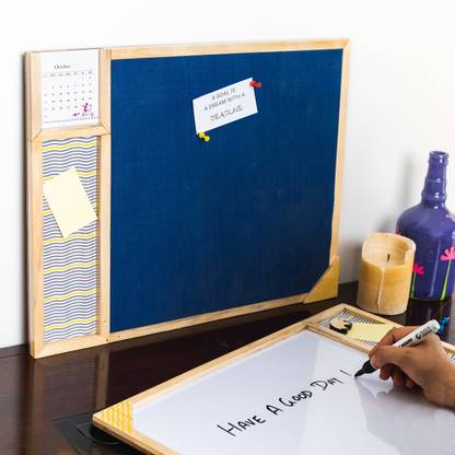 Ivei Metal board, Pinboard, Whiteboard with Calendar - Set of 2- Dark ...