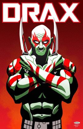 Drax The Destroyer Poster MultiColor PhotoPaper Print (12 inch X 18 ...