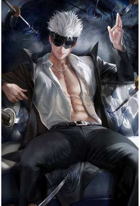 Satoro Gojo Sexy Look Jujutsu Kaisen wall poster REDCLOUD Paper Print - Animation & Cartoons ...