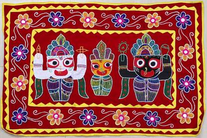PIPILI CHANDUA Shre Jagannath, Shree Baladev, Maa subhadra multicolor ...