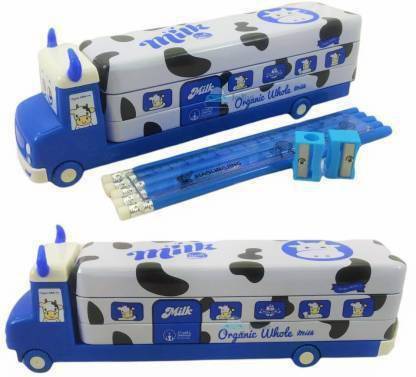 Flipkart.com | INFINITE POCKET NA Milk Bus Art Metal Pencil Box - Box