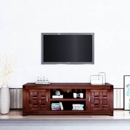 Flipkart Perfect Homes Solid Wood TV Entertainment Unit Price in India ...