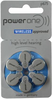 Power one P675 Hearing Aid Batteries 1.45V 1 patta (6 battery) P675 ...