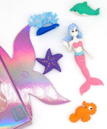 Flipkart.com | PARIVRIT Mermaid 3D Eraser Set for Girls Cute Cartoon ...