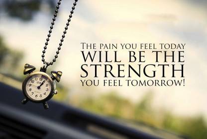 THE PAIN YOU FEEL TODAY WILL BE THE STRENGTH YOU FEEL TOMORROW ...