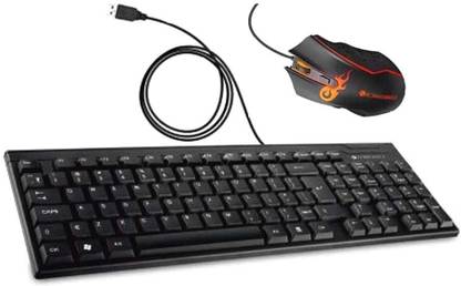 ZEBRONICS Zeb-K35 USB Normal Keyboard with USB Gaming Mouse (RGB Color ...