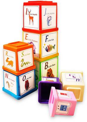 HASTAP Stacking Cubes with Creative Alphabets, Educational Toys for ...