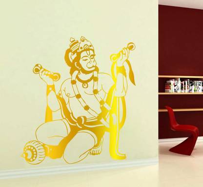 CRAFT STUDIO 51 cm Jai Hanuman Wall Sticker and Home Décor(51x57) Self ...
