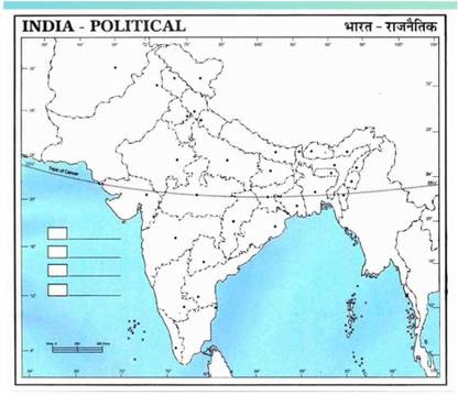 India Political Map Hd