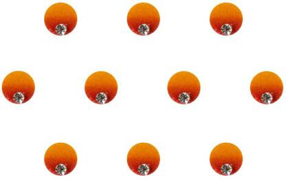 Comet Busters Yellow Red Shaded Ombre Bindis With Silver Stone (6mm ...