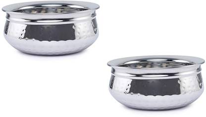 Metal Bear DOUBLE WALL STAINLESS STEEL HANDI 17 CM (SET OF 2)_SILVER ...