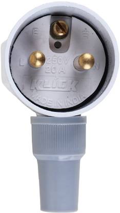 KLICK AC Plug, Metal Clad Protected Plug for AC Boxes and Power Boards ...