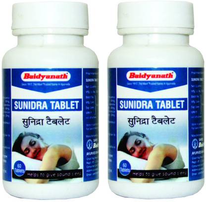 Baidyanath Sunidra Tablet - Non-Habit Sleeping Pills - 60 Tablets Price ...