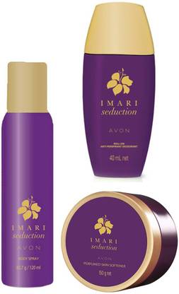 AVON Imari Seduction Skin Softener Cream , Roll On , Body Spray Gift ...