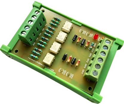 Rdl 4 Channel Opto-Isolated Board Input 24V to 5V Din Rail Mount Opto ...