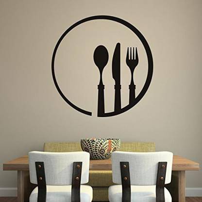LYOMAN 59 cm Knife Fork Spoon Wall Sticker Cutlery Kitchen Wall Decal ...