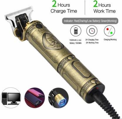 ZETATECH Professional Golden Metal Maxtop t99 Body Trimmer Haircut ...