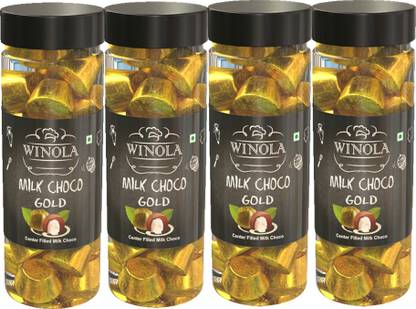Winola Milk Choco Gold Center Filled Milk Choco 140g Jar Pack of 4 ...