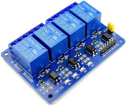 AVS COMPONENTS 4-Channel Relay Control Board Module With Optocoupler, 4 ...