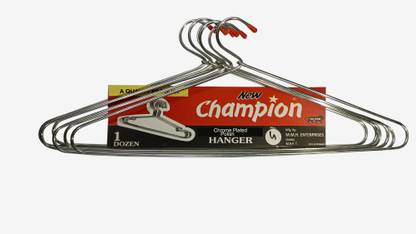 New Champion Steel Heavy Hanger Steel Shirt Pack of 24 Hangers For ...
