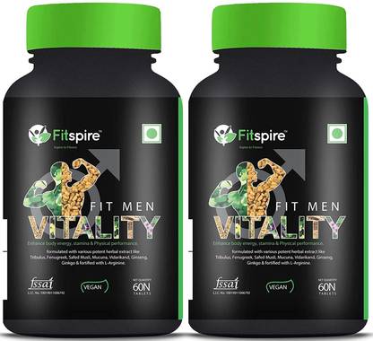Fitspire Fit Men Vitality Tablets (pack of 2) | Vitality Booster for ...