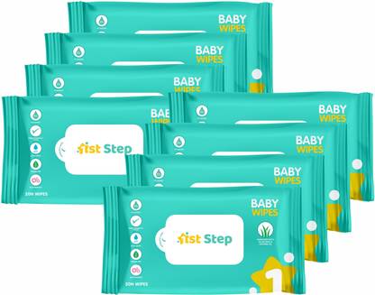 1st Step Baby Wet Wipes Enriched With Aloe-Vera And Jojoba Oil(Pack of ...