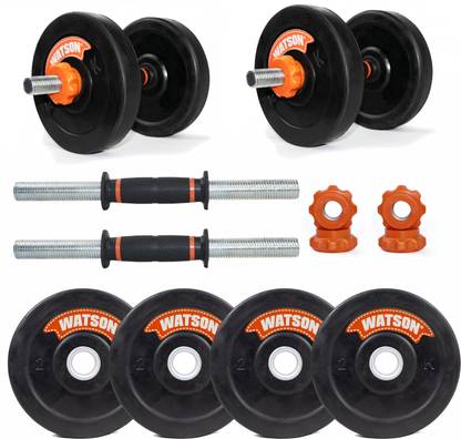 Watson Rubber Weight Plates (2KG X 4 = 8KG) with Metal Bush, 14" Iron ...