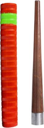 Crx Set of 1 Red Cricket Bat Grip Annular Ribbed + one wooden gripper ...