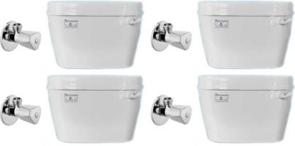 Parryware UNO Single Flush Tank with Trigon angle valve set of 4 Single ...