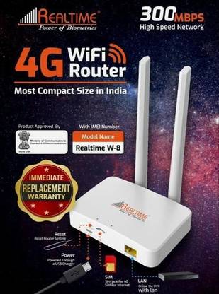 Realtime W-8 300 Mbps 4G Router - Realtime : Flipkart.com