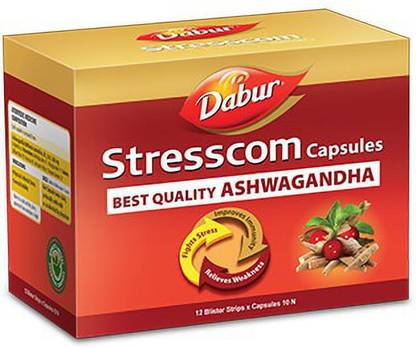 Dabur Stresscom Ashwagandha 60 Capsules Price in India - Buy Dabur ...